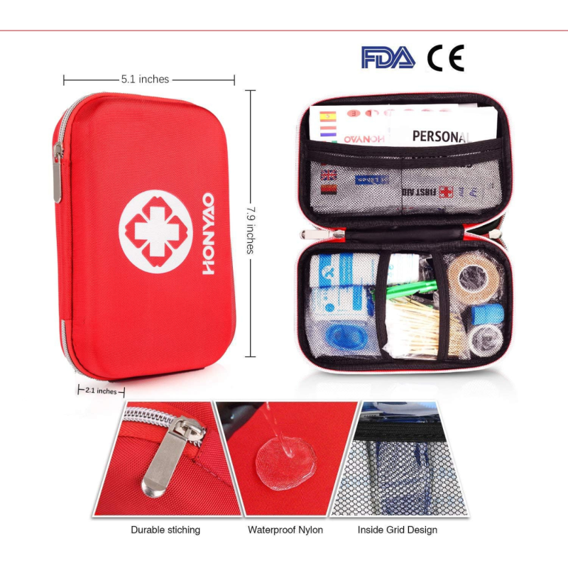 Trousse de Premier Secours, Mini Boîte Médical, 200 Pièces